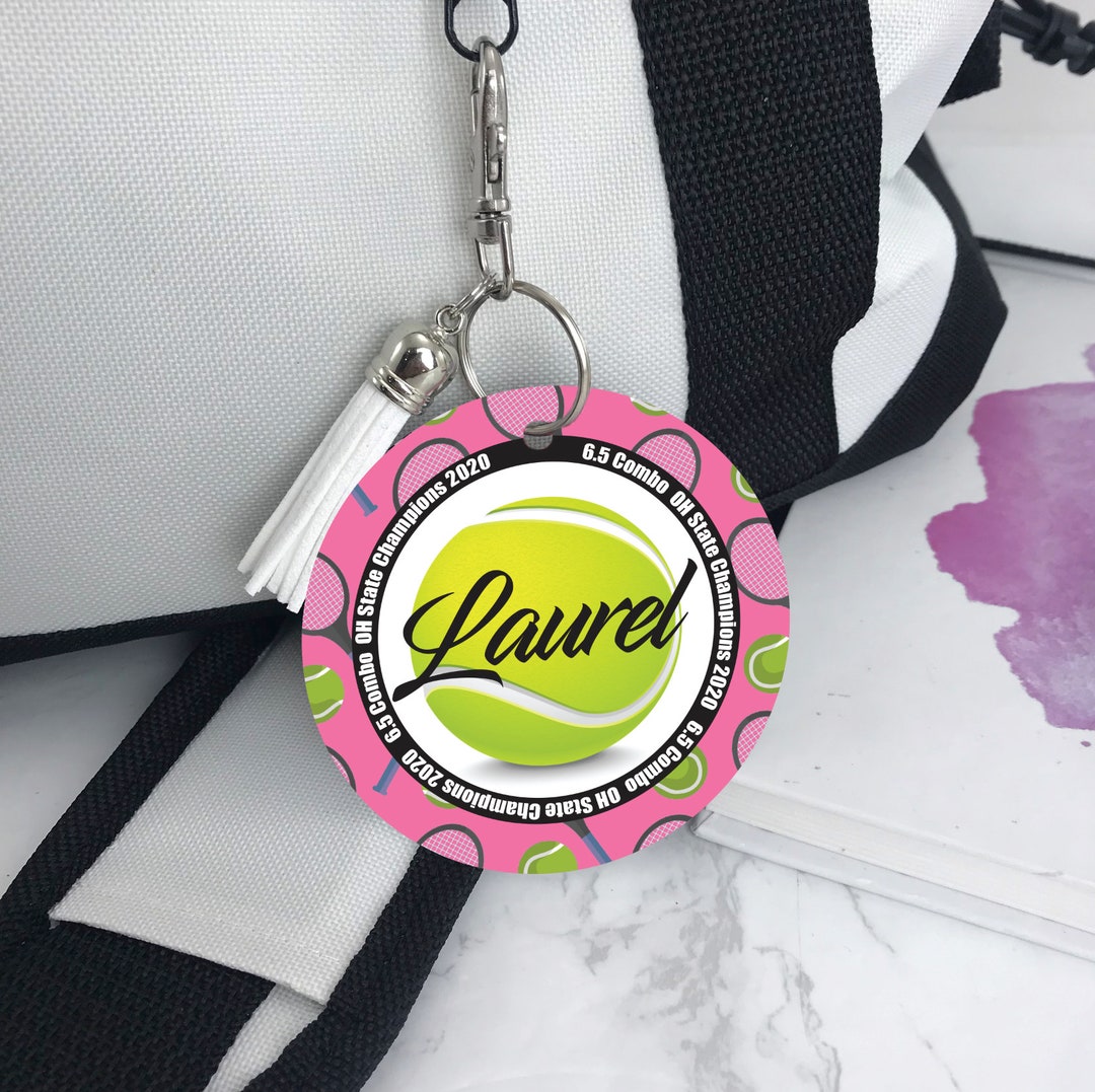 Personalized Tennis Ball Bag Tag: Aluminum Monogrammed Gift - Etsy