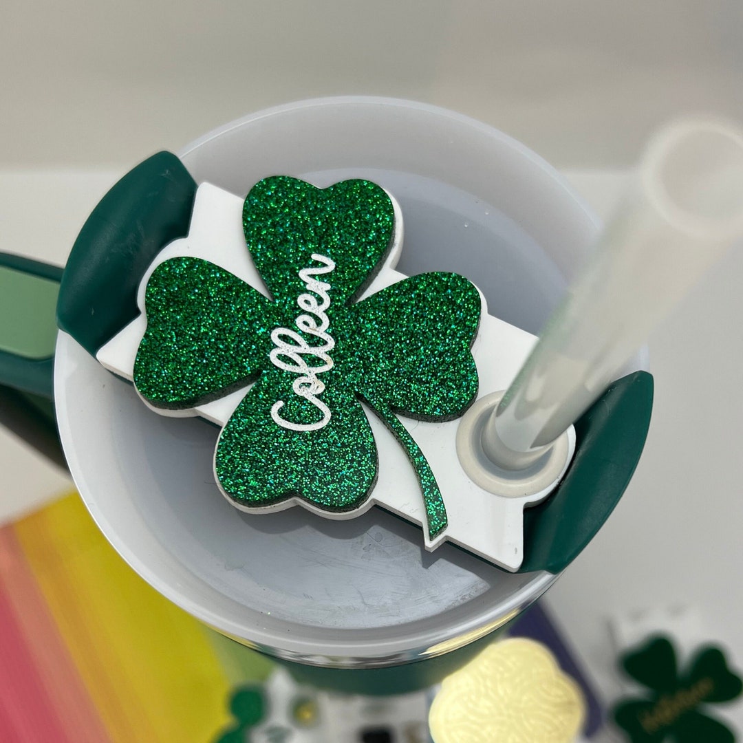 Four Leaf Clover Tumbler Topper, Personalized, Fits Stanley Tumblers ...