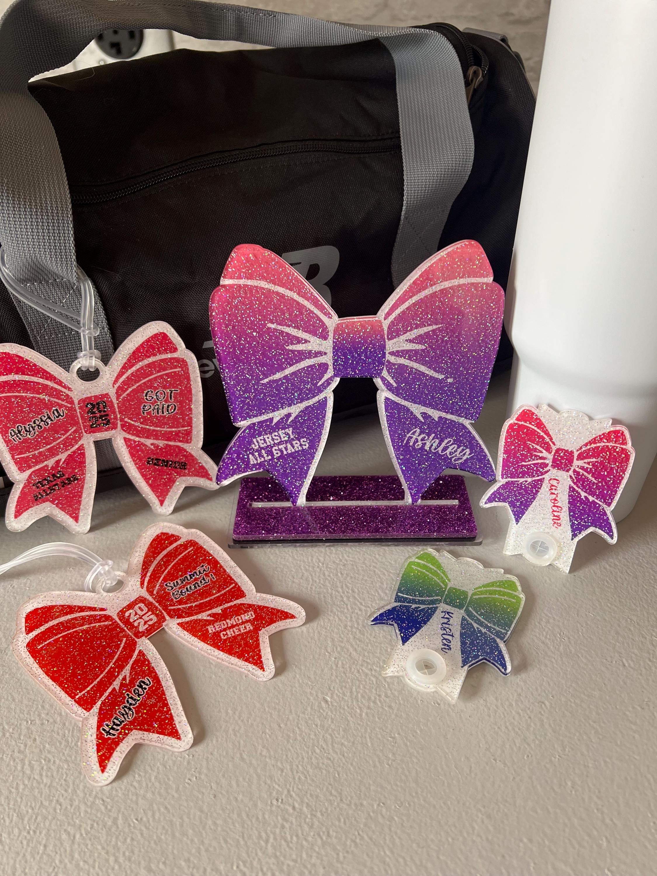 Cheer Bow Tag in Your Team Colors, Cheerleader Gift - Etsy