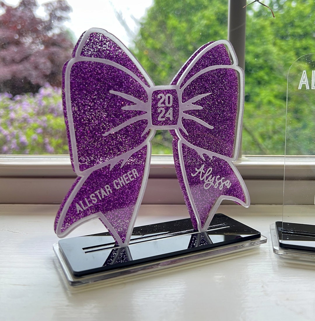 Cheerleader Bow Award, Trophy, Recognition Gift, Personalized - Etsy