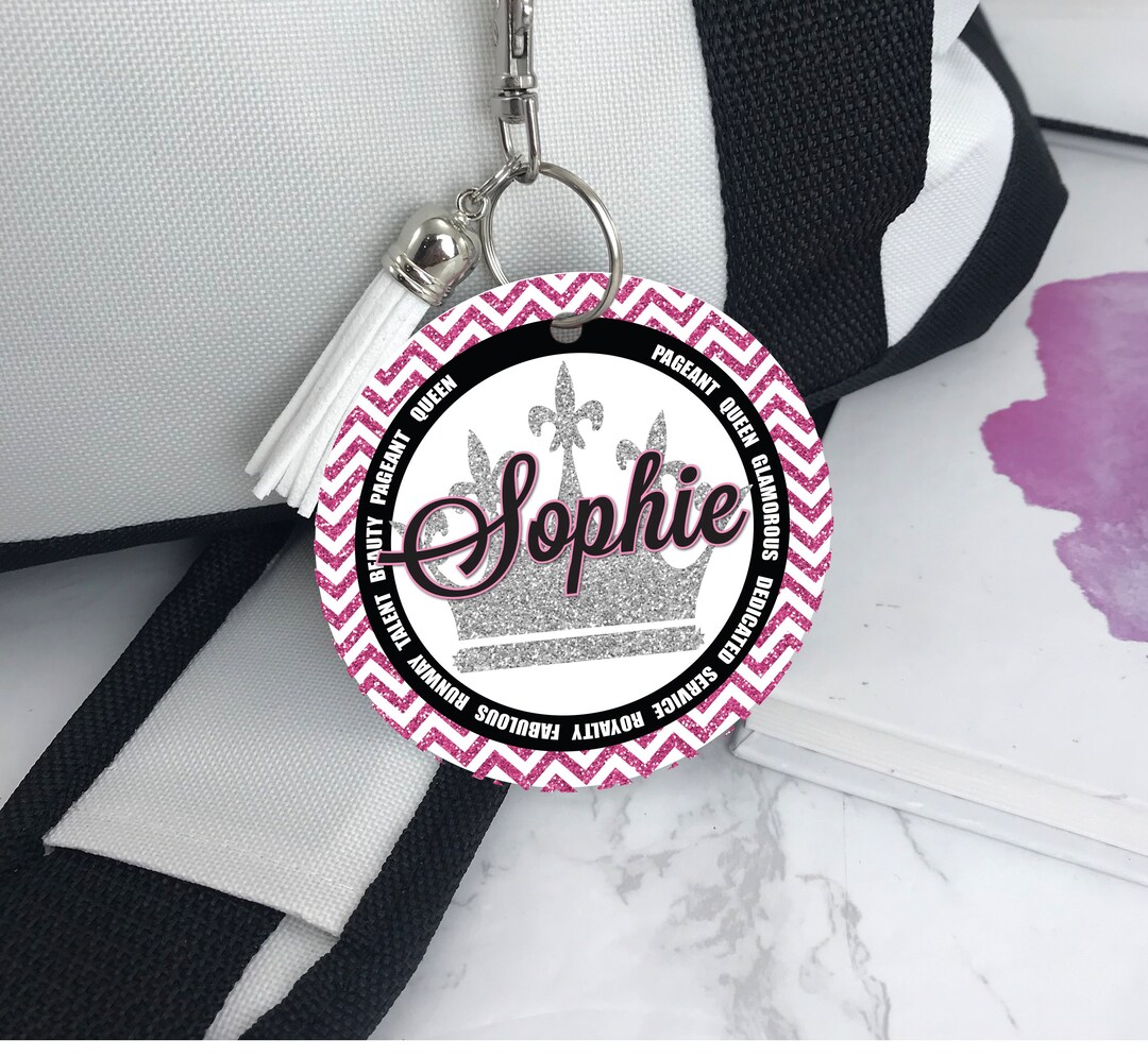 Personalized Queen Crown Bag Tag: Pageant Gift, Monogrammed - Etsy