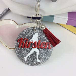 Runner Girl, Glitter Bag Tag, Personalized Bag Tag, Track Amd Field ...