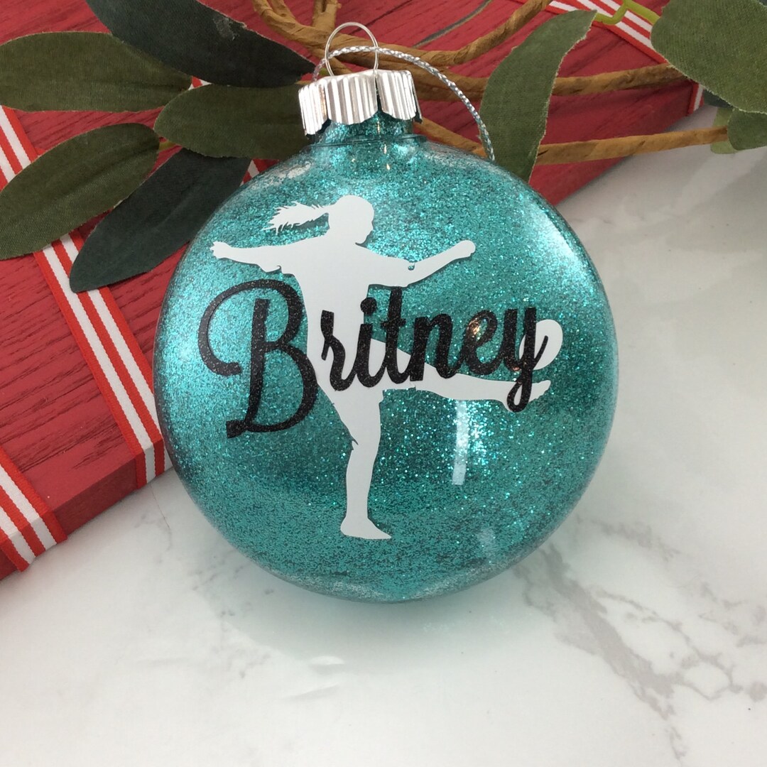 Rugby Girl Glitter Ornament, Personalized Glitter Ornaments, Rugby ...