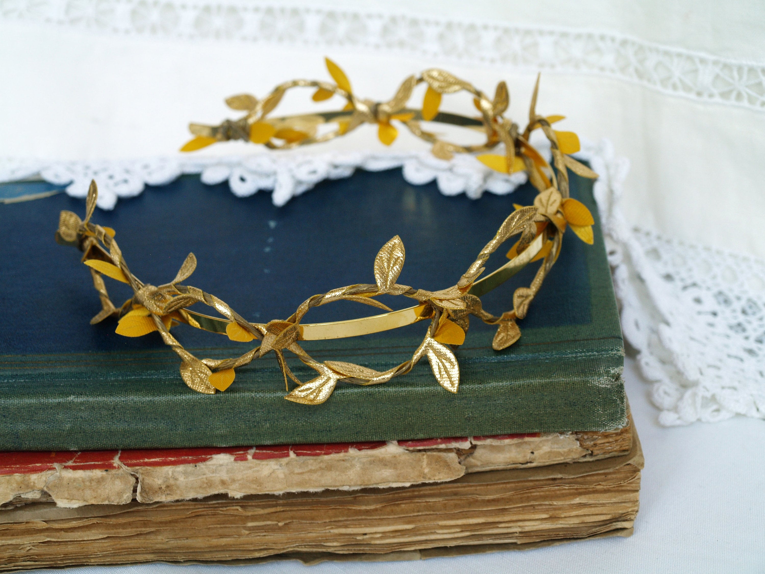 Gold Leaf Crown Leaf Crown Bridal Crown Greece Headband | Etsy