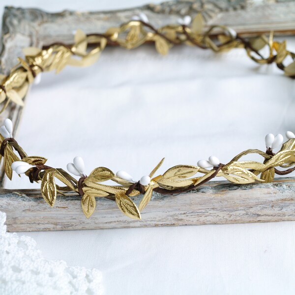 Gold Leaf Crown - Etsy