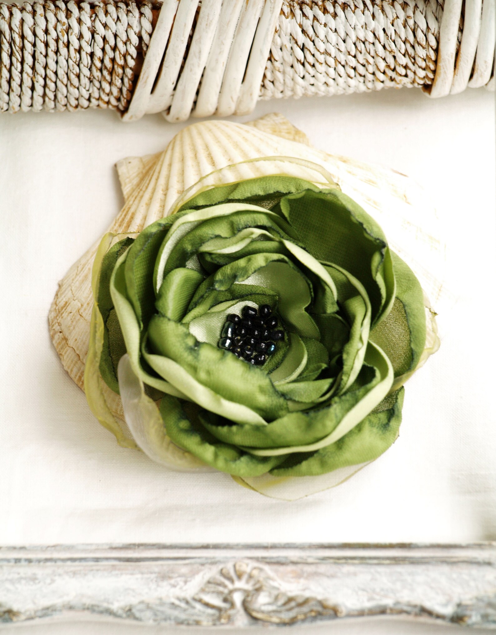 Flower brooch Large flower Brooch pin Flower hair clip Fresh | Etsy