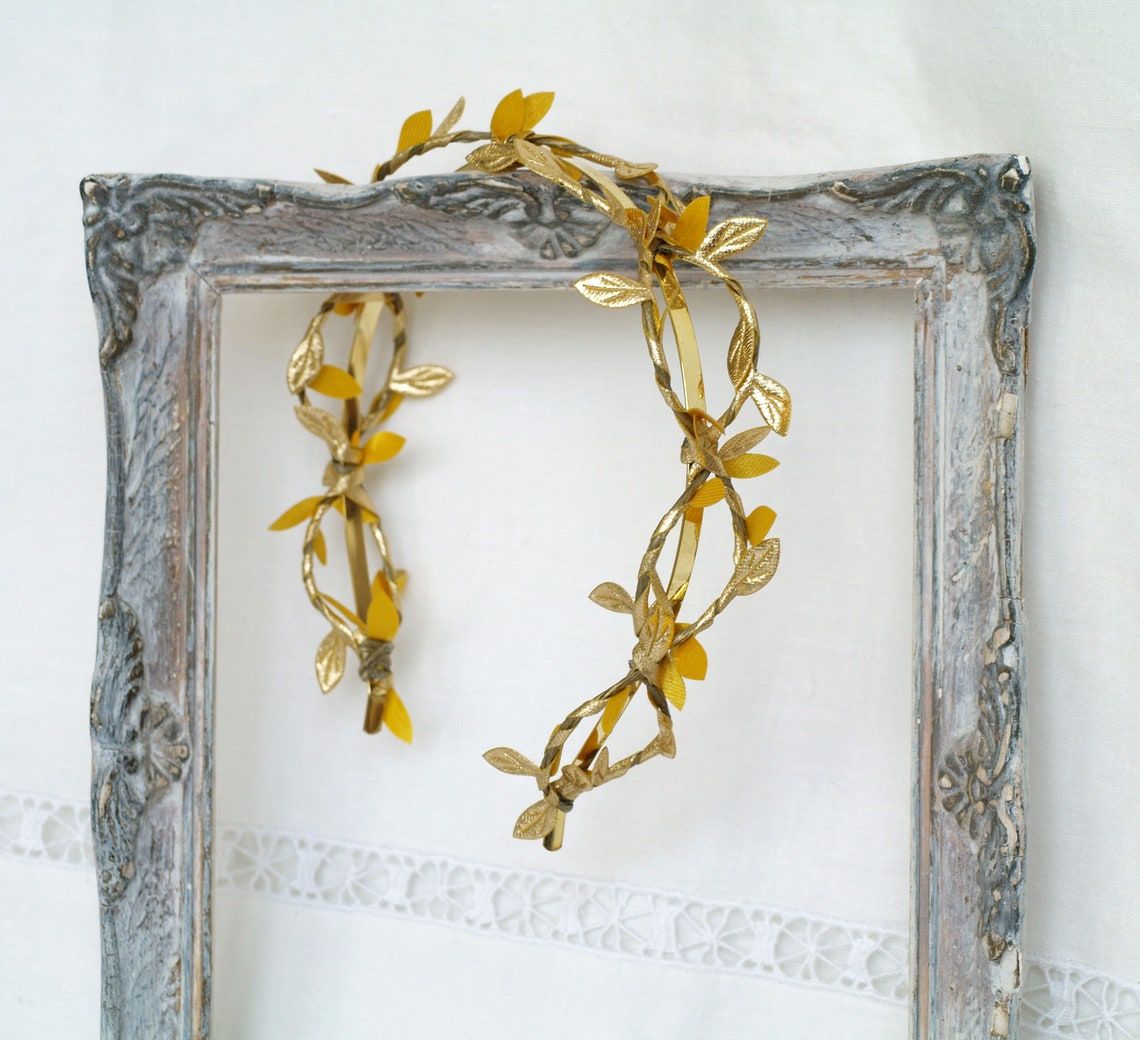 Gold Leaf Crown Leaf Crown Bridal Crown Greece Headband | Etsy