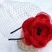 Large Red Flower Fascinator Red Rose Head Piece Flower - Etsy UK