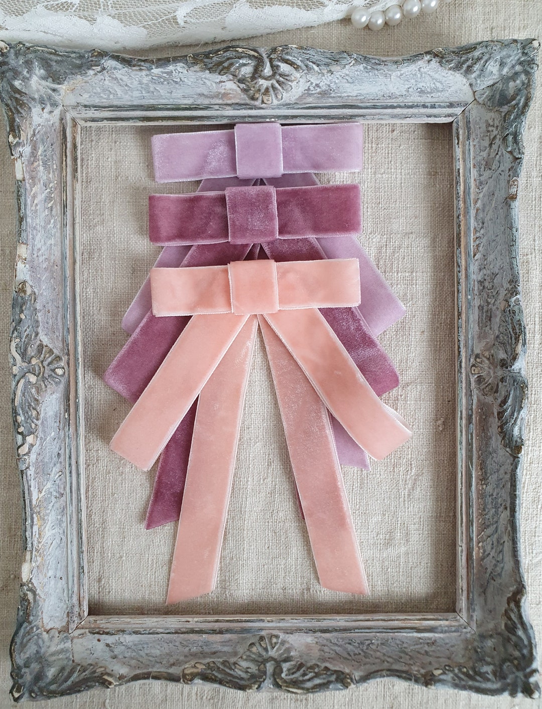 Peach Pink Bow Brooch Velvet Bow Tie for Women Peach Fuzz - Etsy