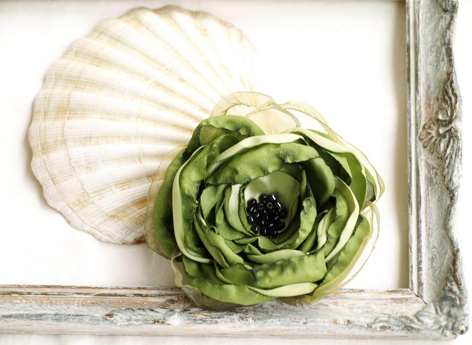 Flower Brooch Large Flower Brooch Pin Flower Hair Clip Fresh | Etsy