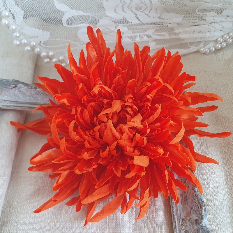 Orange Brooches - Etsy UK