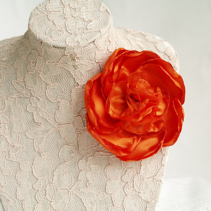 Orange Brooches - Etsy UK