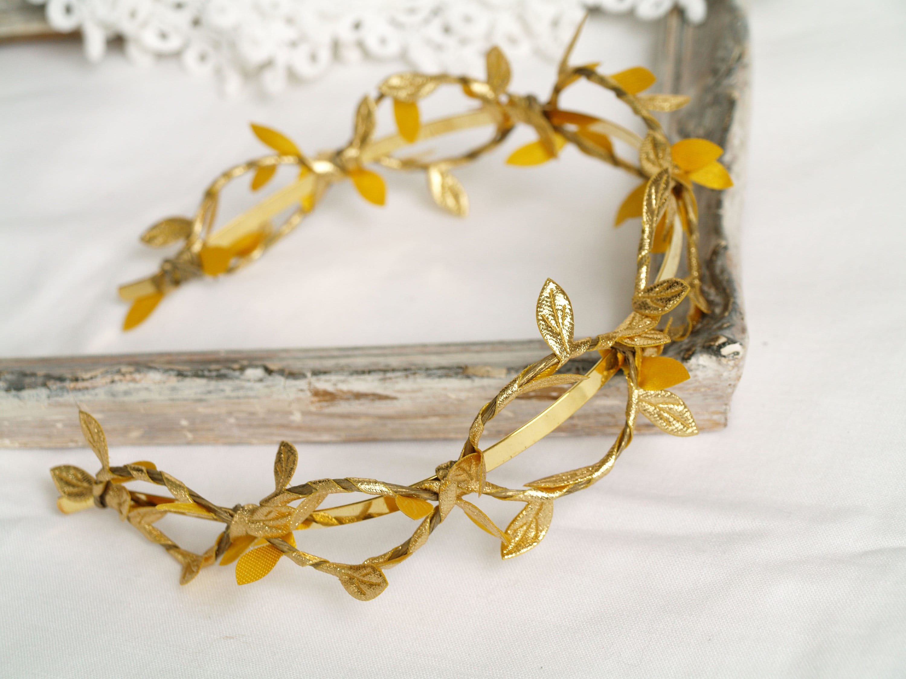 Gold Leaf Crown Leaf Crown Bridal Crown Greece Headband | Etsy