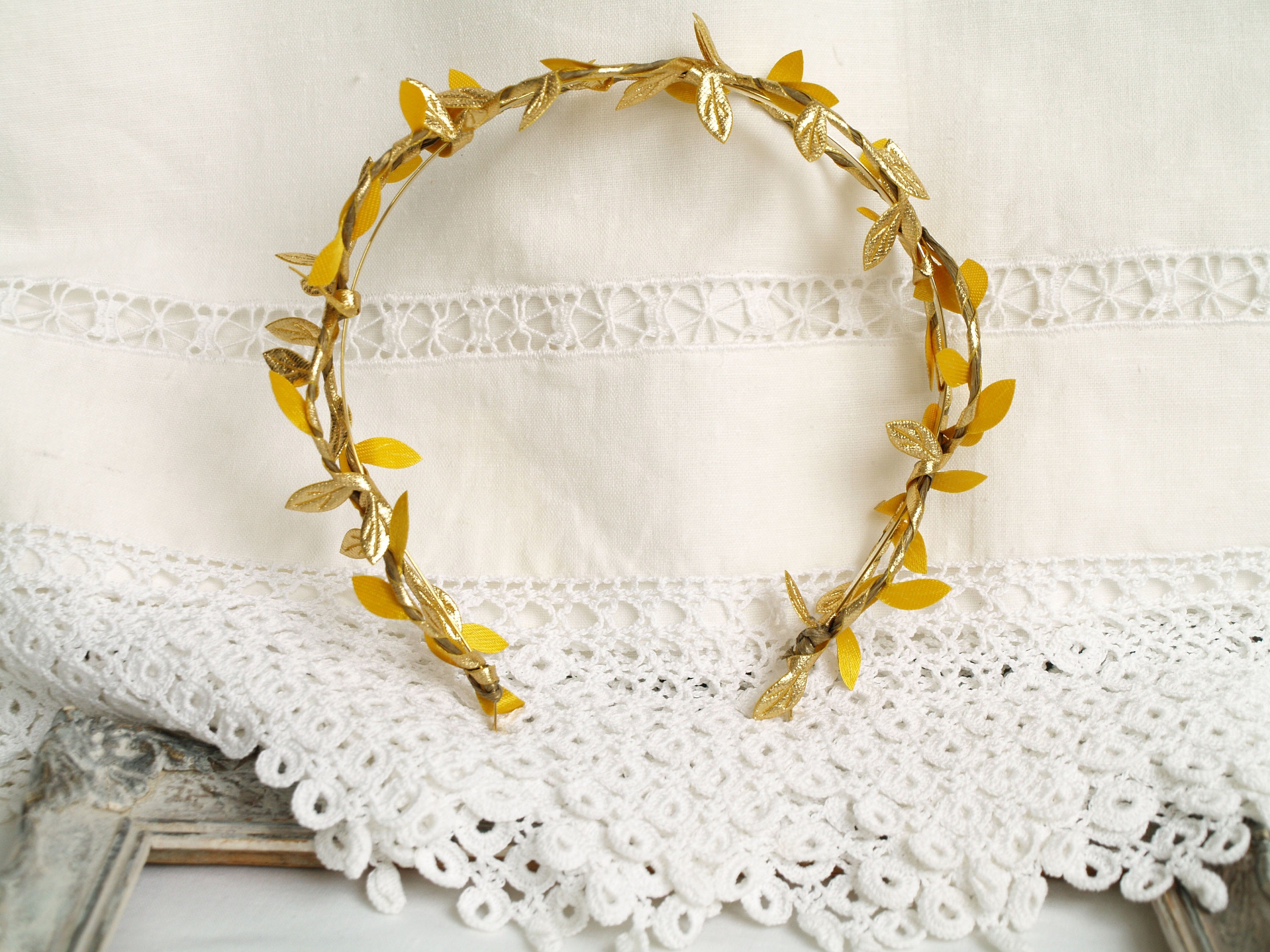 Gold Leaf Crown Leaf Crown Bridal Crown Greece Headband | Etsy