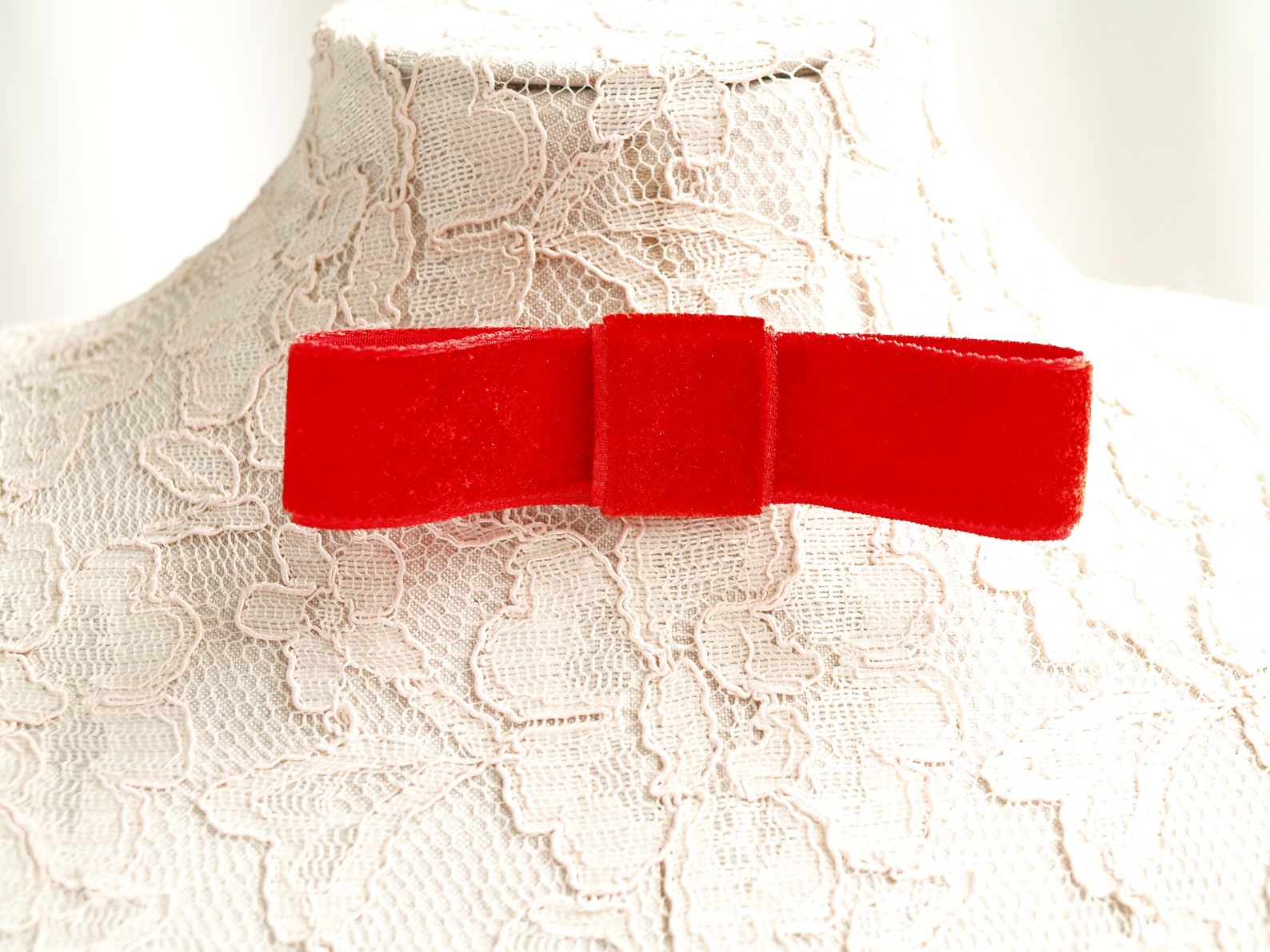 Velvet Red Bow Brooch Red Bow Tie Woman Mary Poppins Bow - Etsy