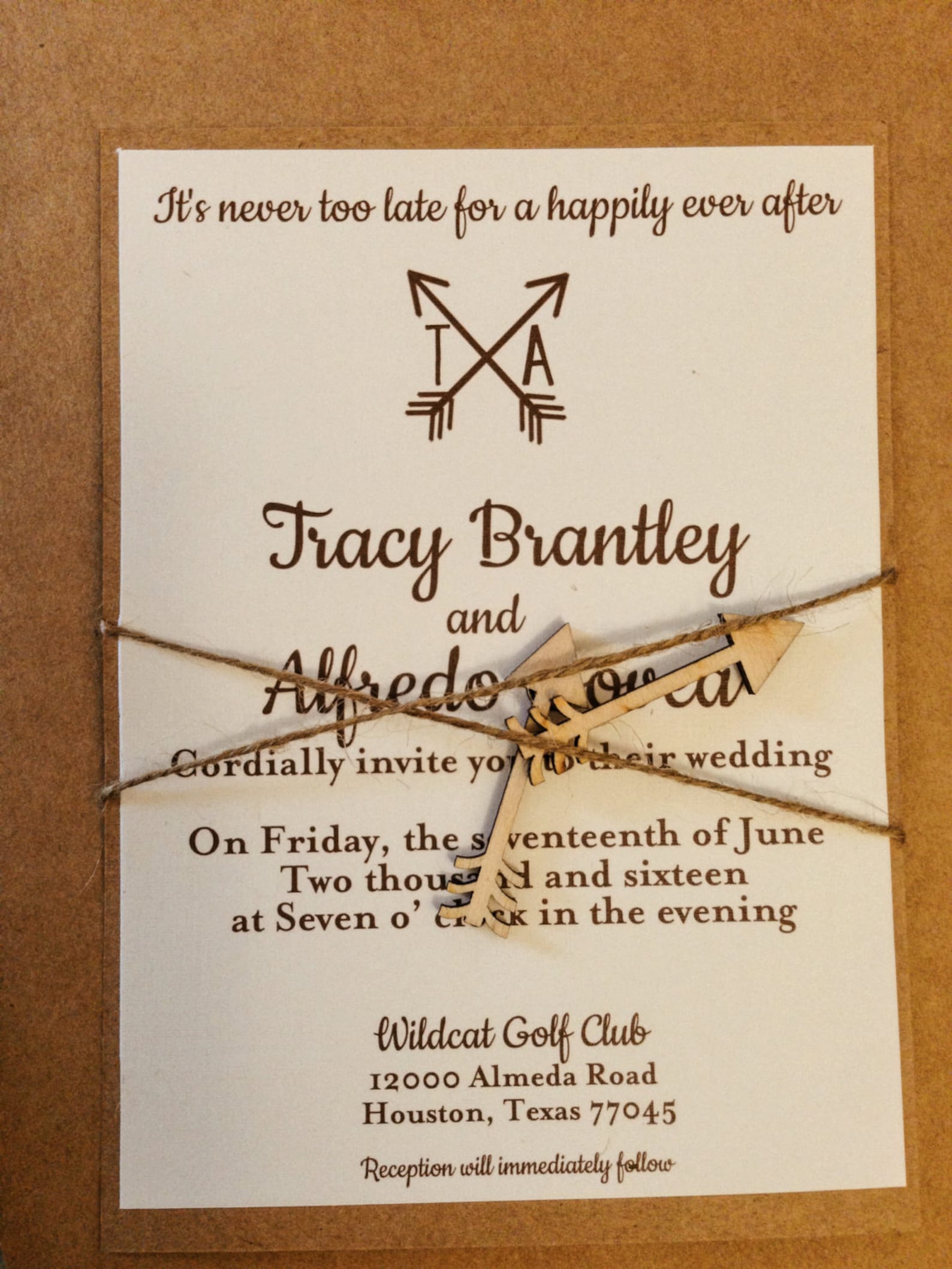 Arrow Wedding Invitation Personalized Wedding Invitations | Etsy