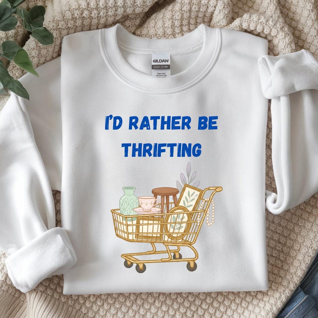 I’d Rather Be Thrifting Png | Thrift Aesthetic Shirt Design | Retro ...