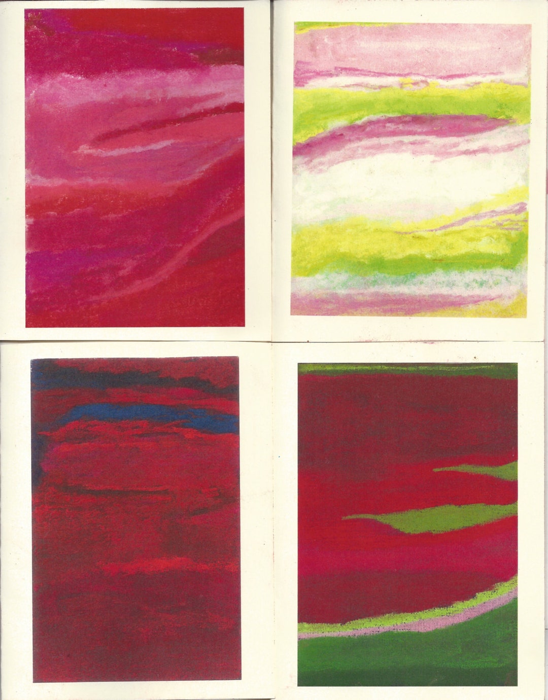 Valentine Colorscape II 8 Stationery Cards Made From 4 Original Pastel ...