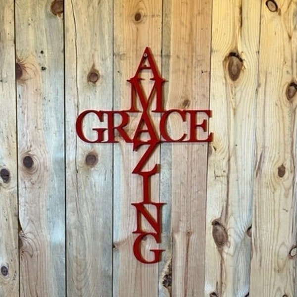 Amazing Grace Cross - Etsy