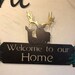 Mule Deer 3-D Welcome to Our Home Welcome Sign Metal Welcome Home Sign ...