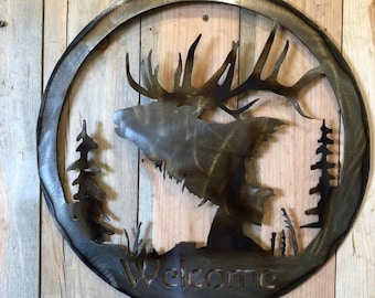 Metal Elk Sign - Etsy