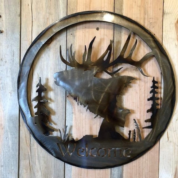Metal Elk Sign - Etsy