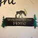 Moose welcome to Our Home Sign Metal Moose Welcome Sign Welcome to Our ...