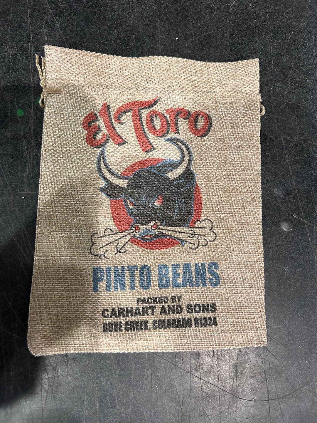 Vintage Farm Grain Sack Smaller Burlap El Toro Pinto Beans Packaged in ...