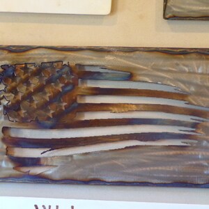 American Flag Metal Sign Distressed US Flag, United States Flag ...