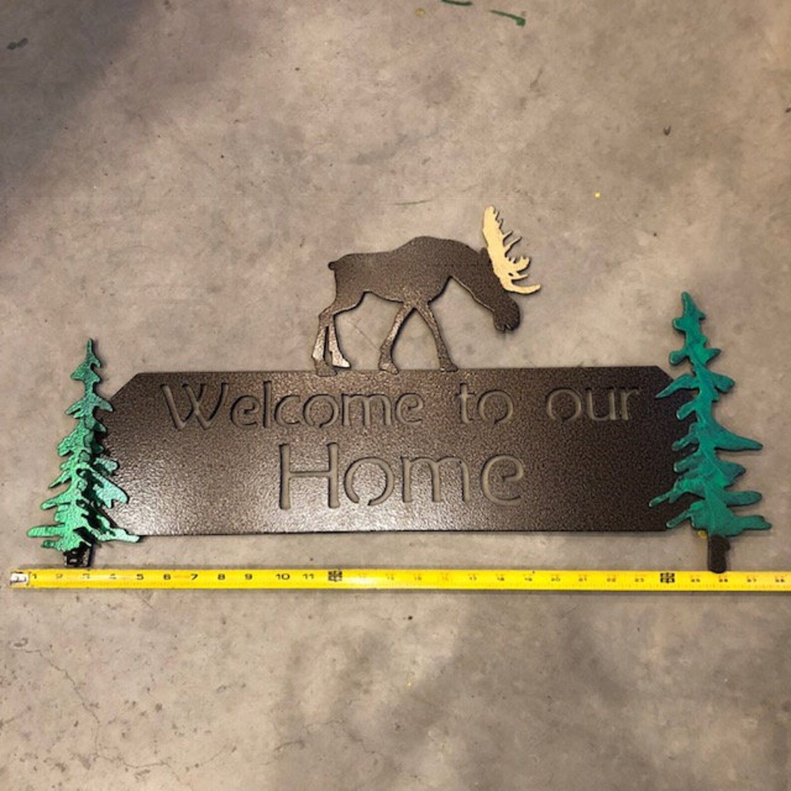 Moose welcome to Our Home Sign Metal Moose Welcome | Etsy