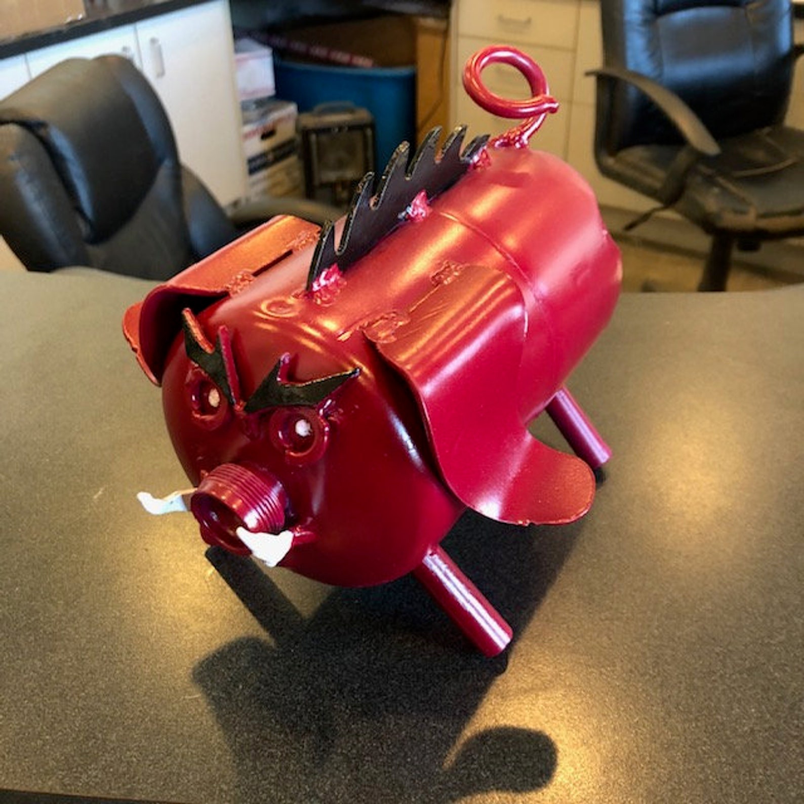 Razorback Pig Made From Recycled Metal and Farm Parts and Colman ...