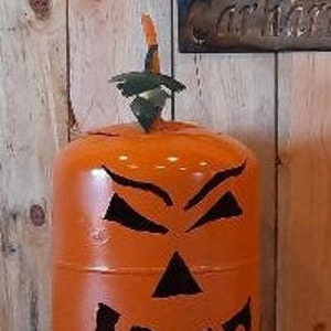 Jack-o-lantern Upcycled Helium Metal Pumpkin Yard Art Pumpkin Yard ...