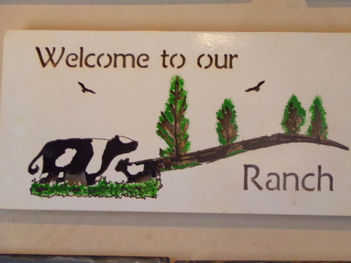Welcome to Our Ranch Metal Sign - Etsy