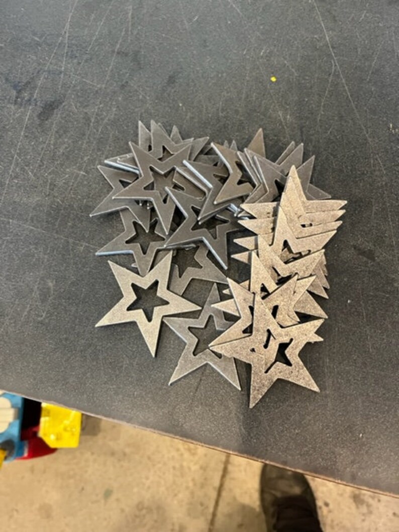 25 Decorative Steel Stars at a Time With a Center Star Cut Blank Craft ...