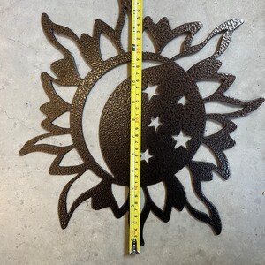 Sun and Moon With Stars Metal Sign Galactic Art - Etsy
