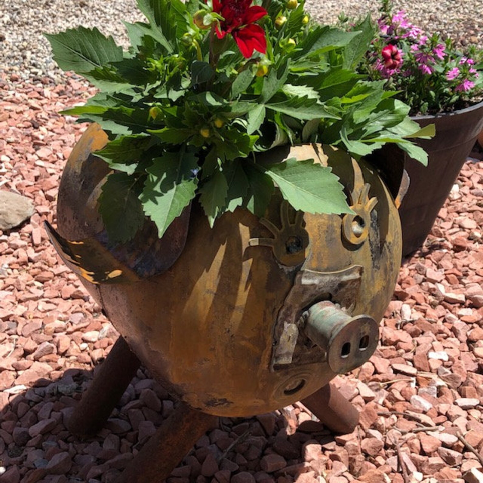 Propane Tank Pig Planter Metal Art Pig Planter Made Form - Etsy