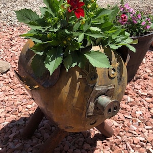 Propane Tank Pig Planter Metal Art Pig Planter Made Form Upcycled ...