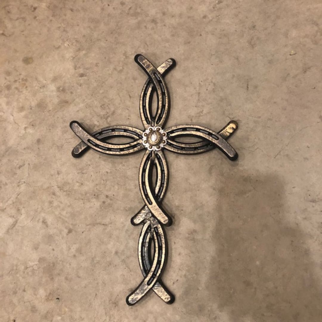 Horse Shoe Cross or Jesus Fish Horseshoe Cross Infinity Cross Home ...