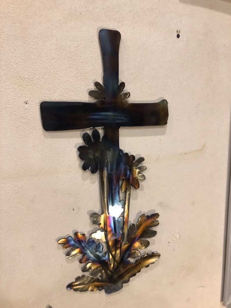 Cross Wall Decor Cross Metal Wall Sign Metal Wall Crosses | Etsy