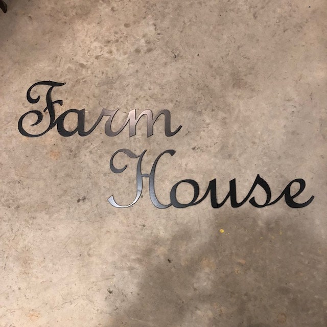 Farm House Sign Metal Powdercoated Sign Flawless Black Finish Can Be ...