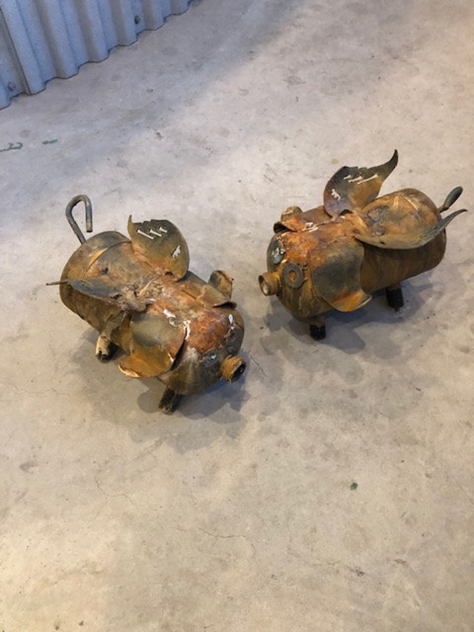 Propane Pig With Wings When Pigs Fly Upcycled Pig Made From Scrap Metal ...