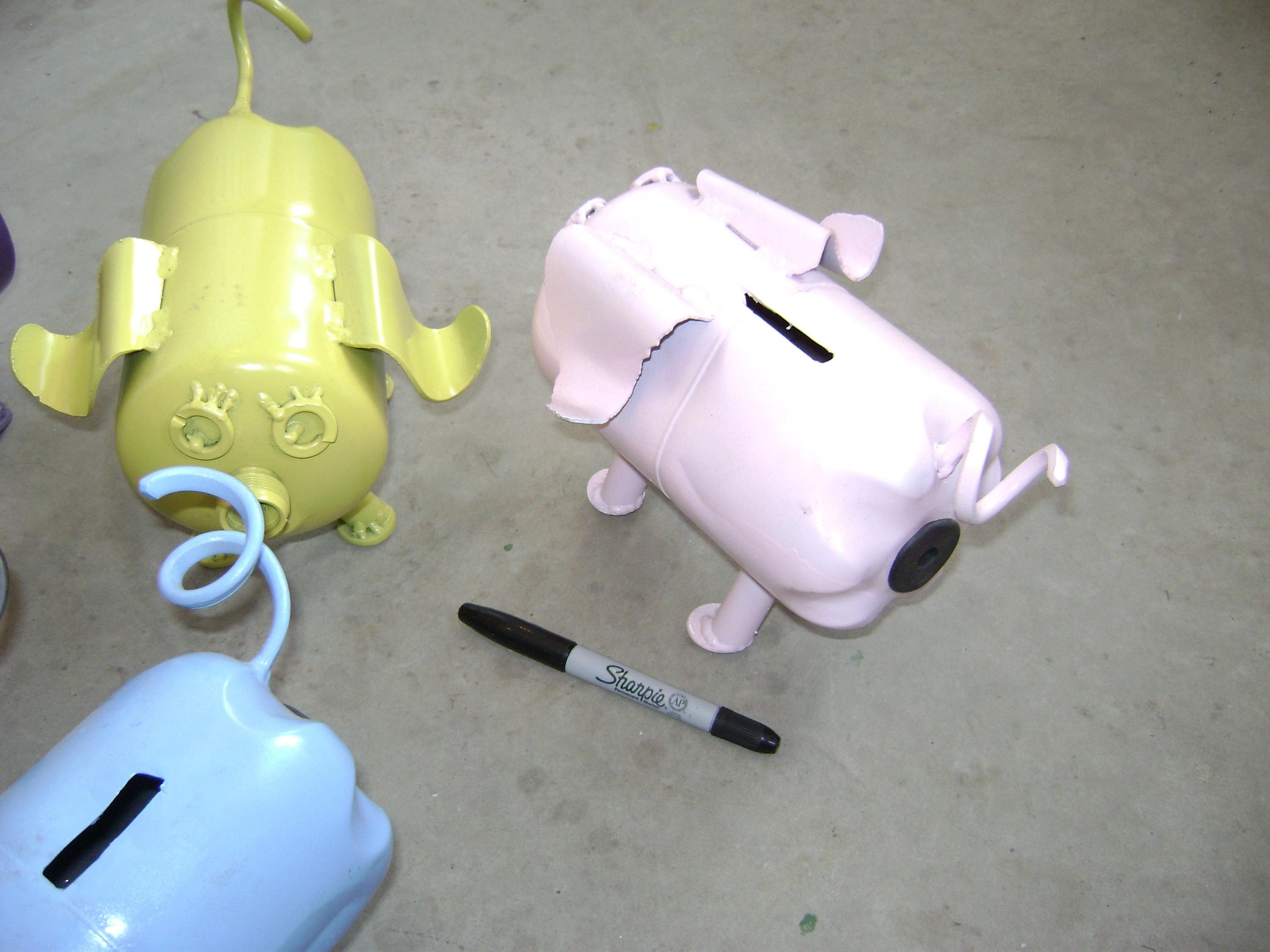 Piggy Bank Made From Recycled Propane Tank Up-cycled Baby Gift Real ...
