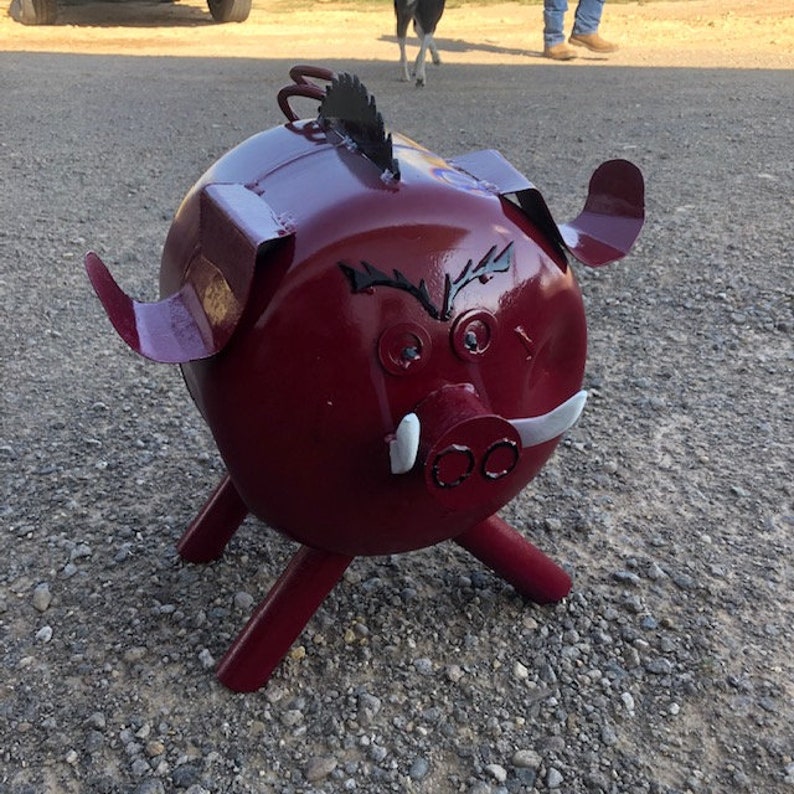 Razorback Pig Made From Recycled Metal and Farm Parts Propane - Etsy