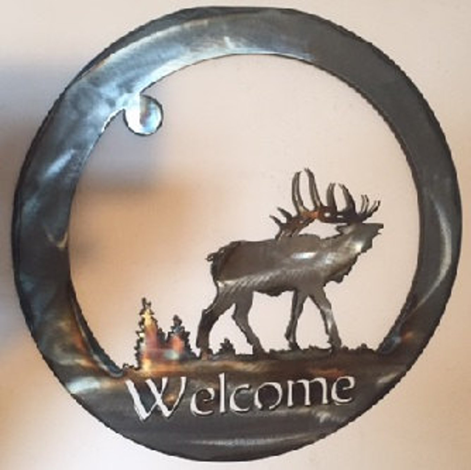 Metal Bull Elk Welcome Sign - Etsy