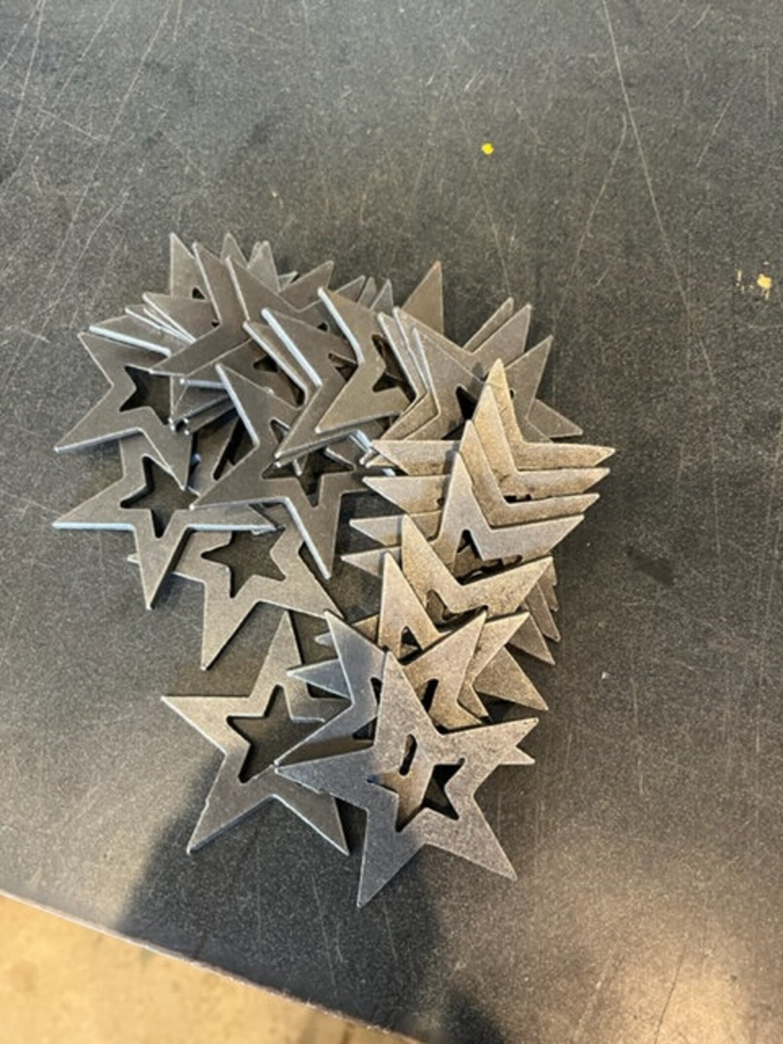 25 Decorative Steel Stars at a Time With a Center Star Cut Blank Craft ...