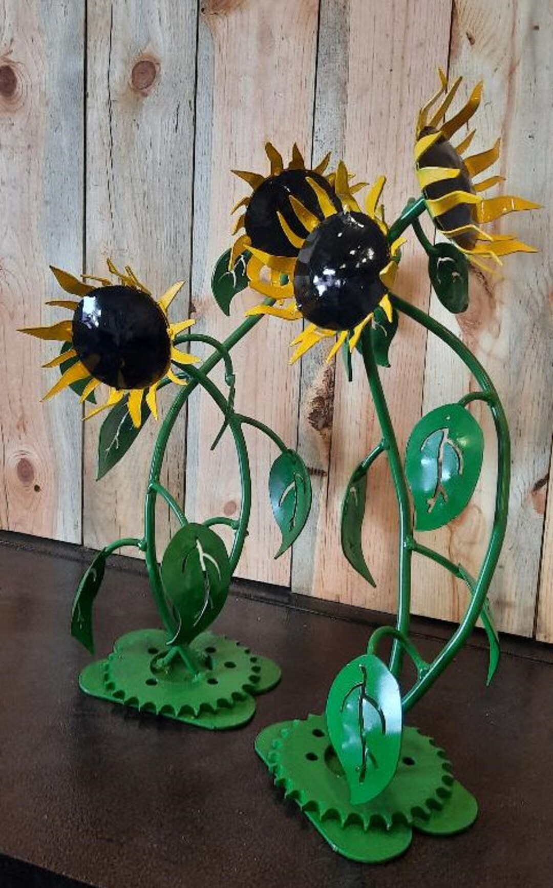 Sunflower Metal Art Sculpture, Yard or Garden Art, Home Flower Decor ...