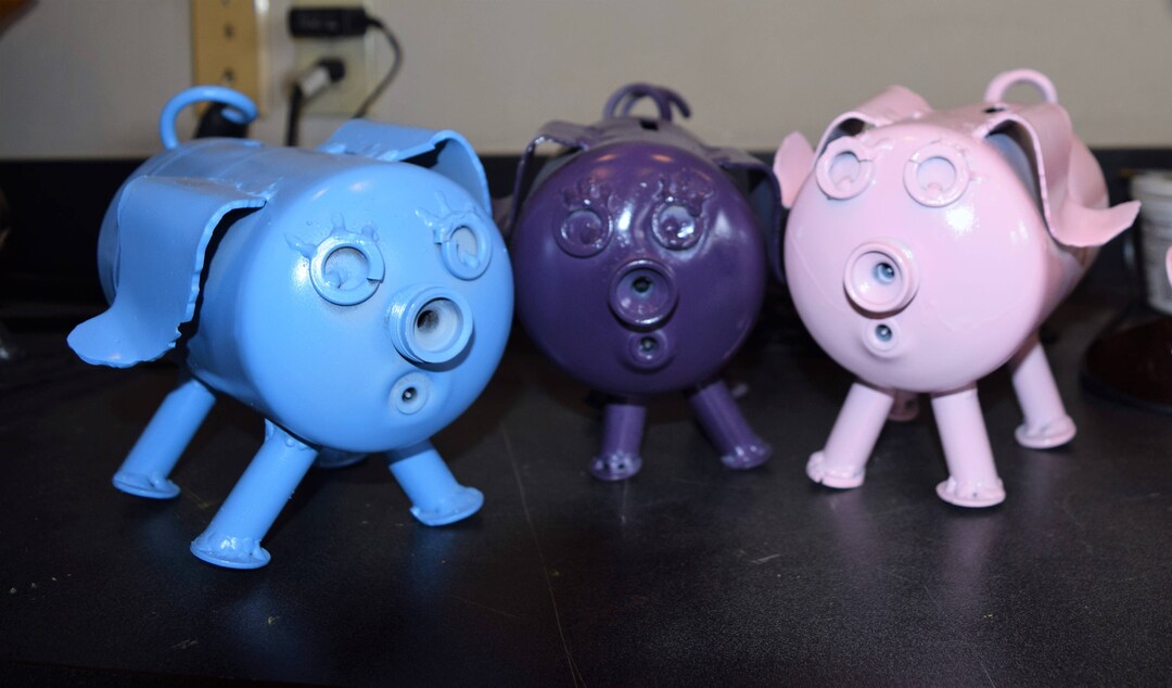 Propane Pig or Piglet Metal Garden or Yard Art Painted Your Choice of ...