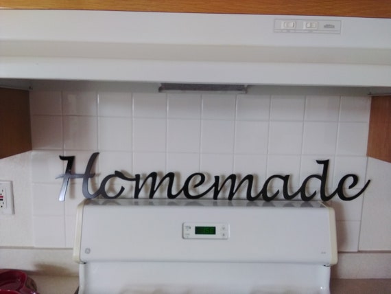 Metal Homemade sign Homemade lettering cut out of thick metal | Etsy
