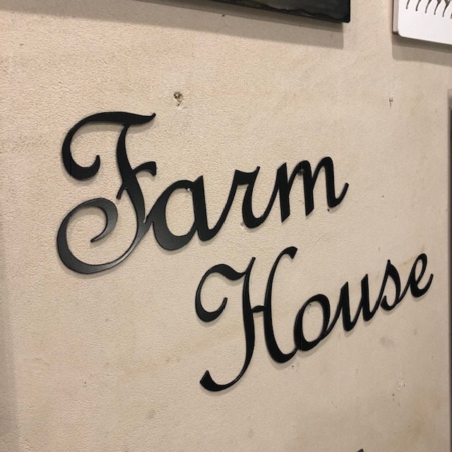 Farm House Sign Metal Powdercoated Sign Flawless Black Finish Can Be ...