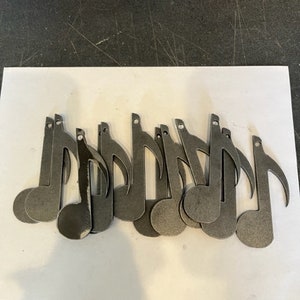Music Note 12 Pack Decorative Steel Musical Notes With a Hole Blank ...